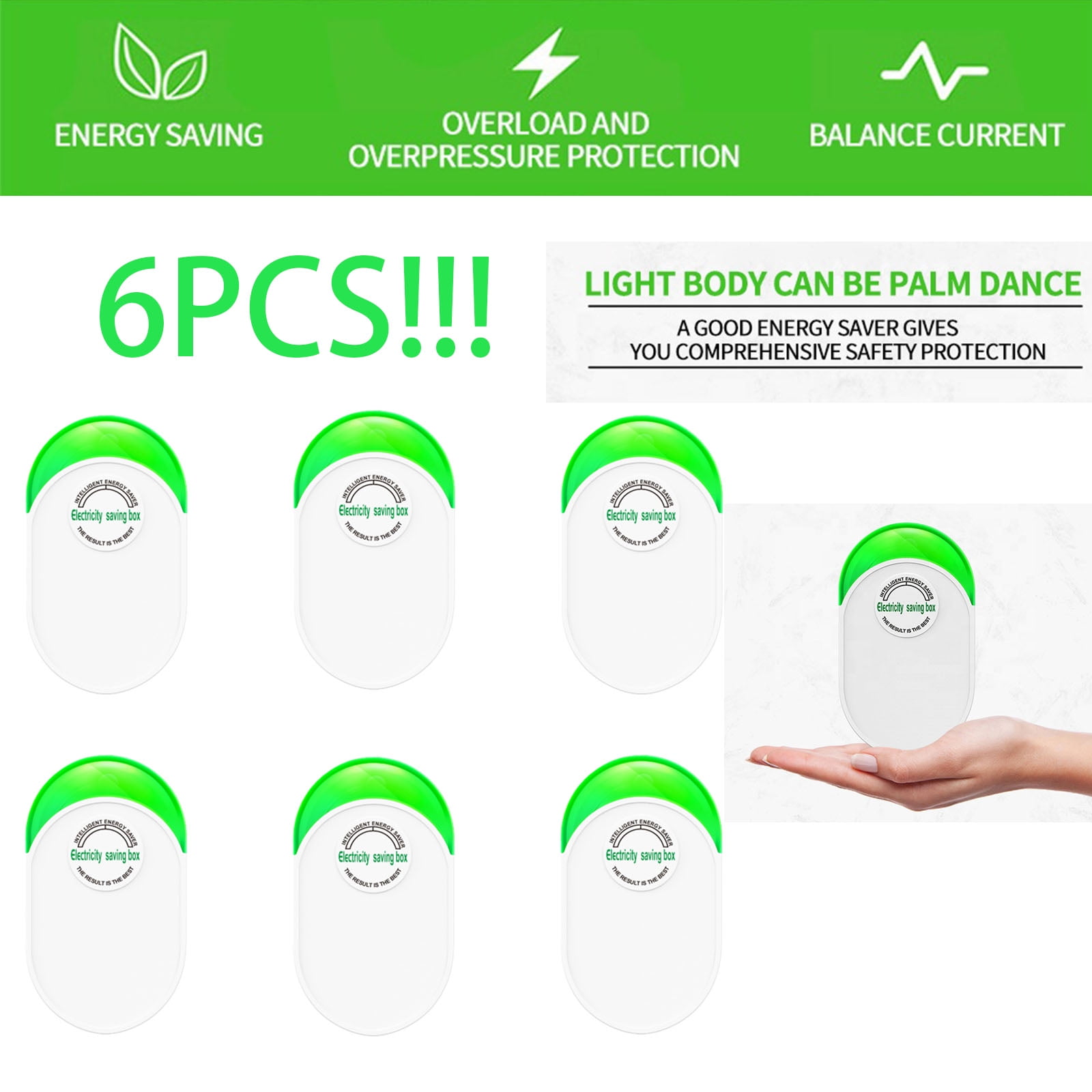 HAOKAINI 6Pack Electricity Saving Box, Power Saver Device, Efficient ...
