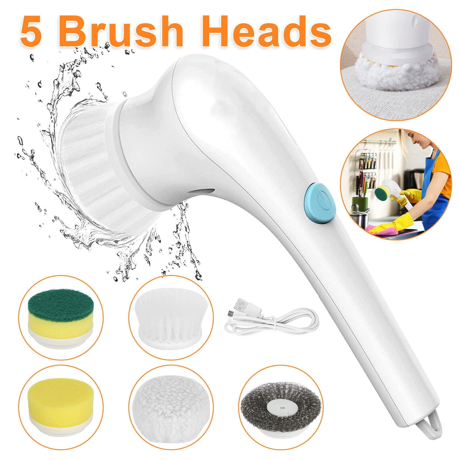 Haokaini Electric Spin Scrubber, Cordless Electric Cleaning Brush with ...