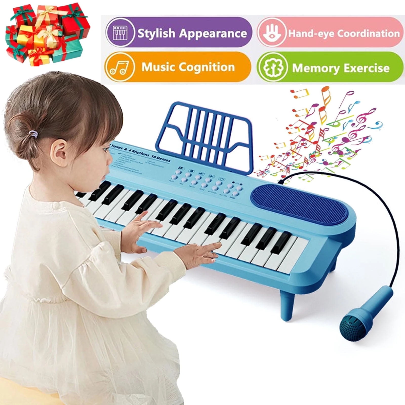 Haokaini Electronic Keyboard Piano, 37 Keys Digital Music Electronic ...