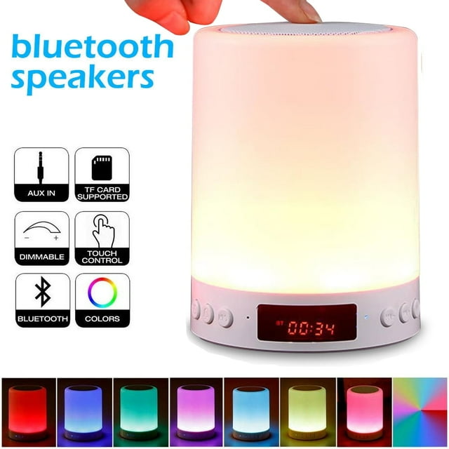Haokaini Night Lights Bluetooth Speaker, Touch Sensor Control Bedside ...
