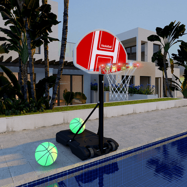 Qocolhg Pool Basketball Hoop, Pool Basketball Hoop Poolside, Basketball ...