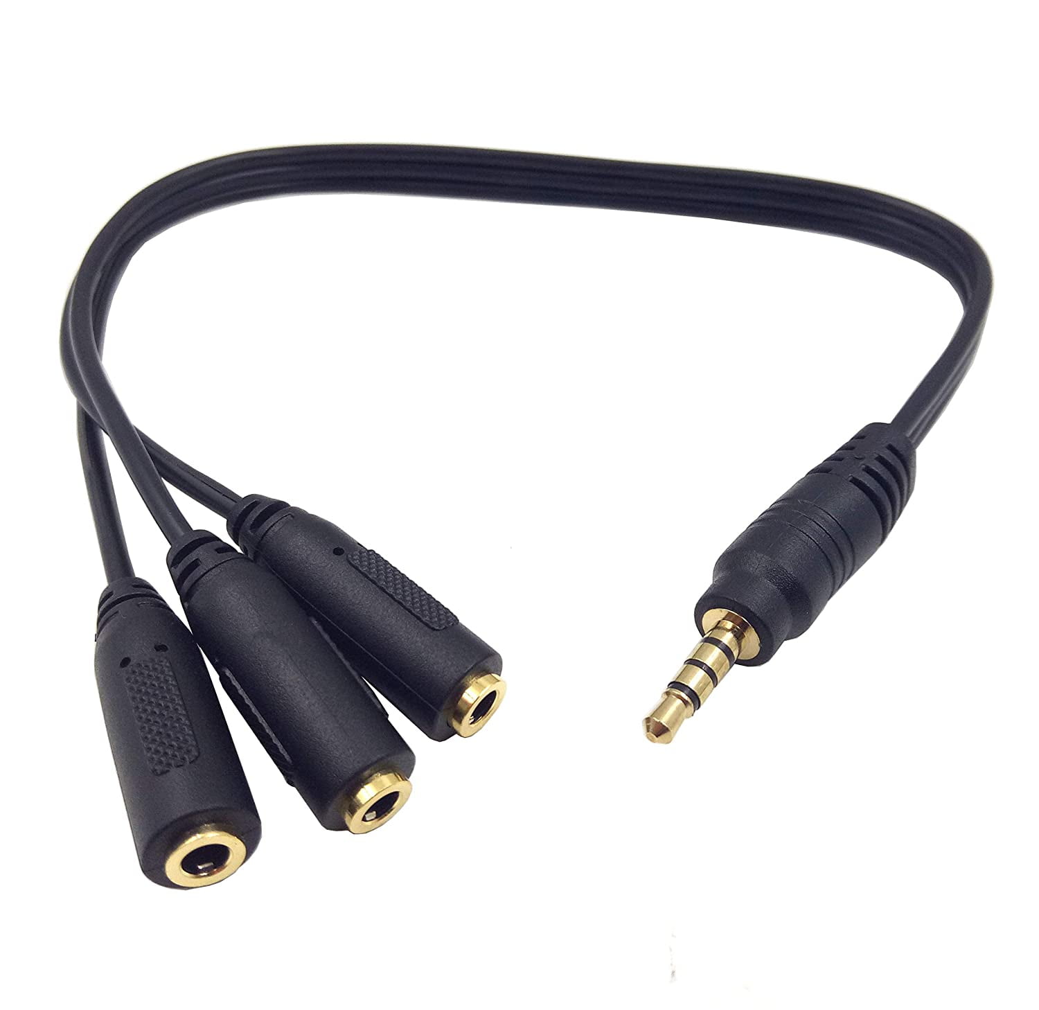 Haokiang 9 Inch 3.5mm (1/8") TRRS Male Plug to 3X Female Stereo ...
