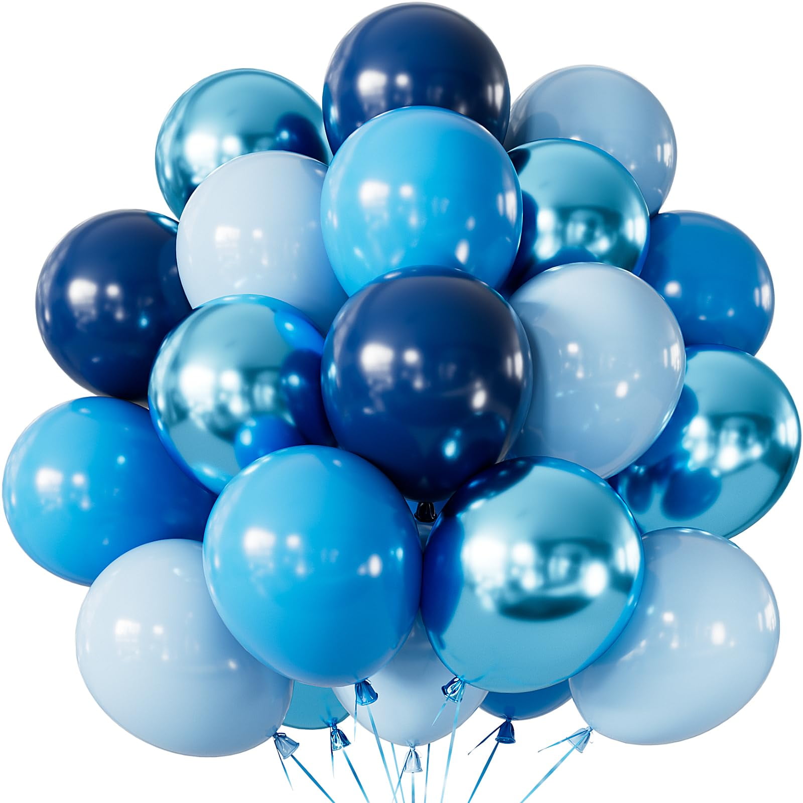Haolongfa Blue Balloons Set: SSF20 12 In Metallic Light Blue Balloon ...