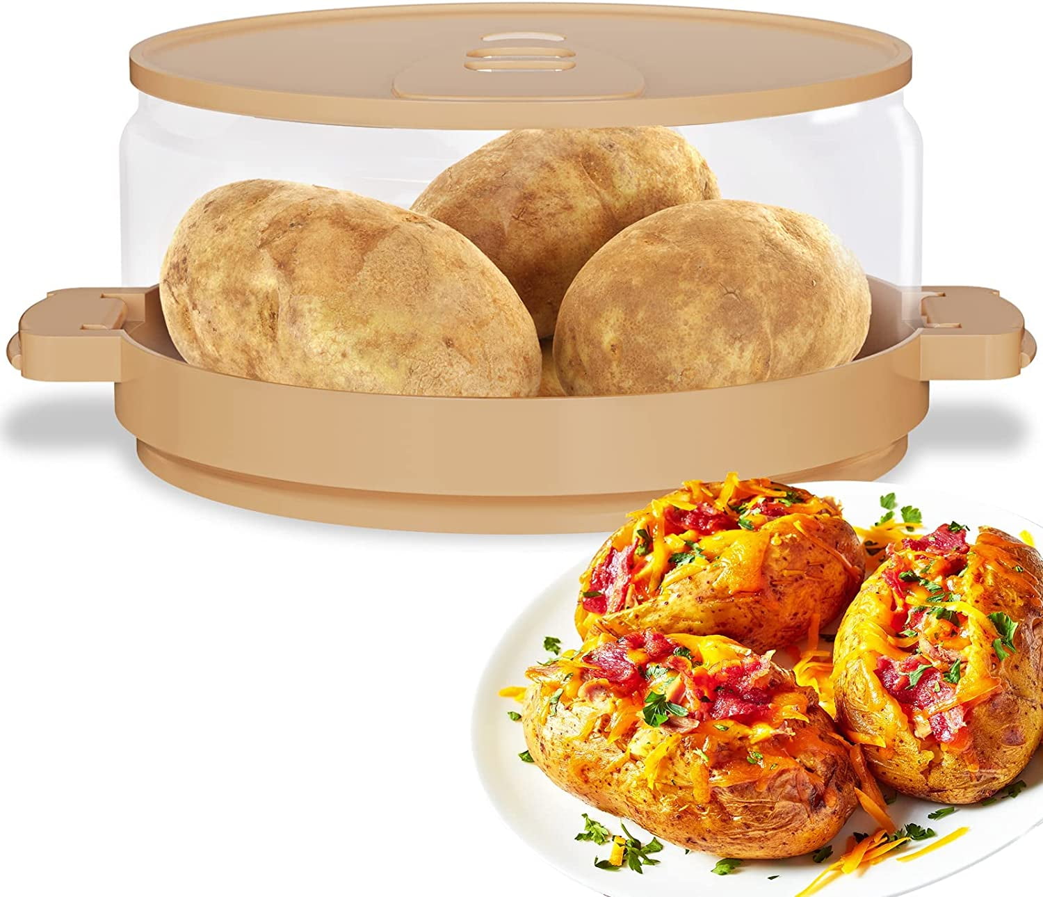 Haomacro Baked Potato Microwave Cooker Tender Fluffy Cooks in Minutes ...