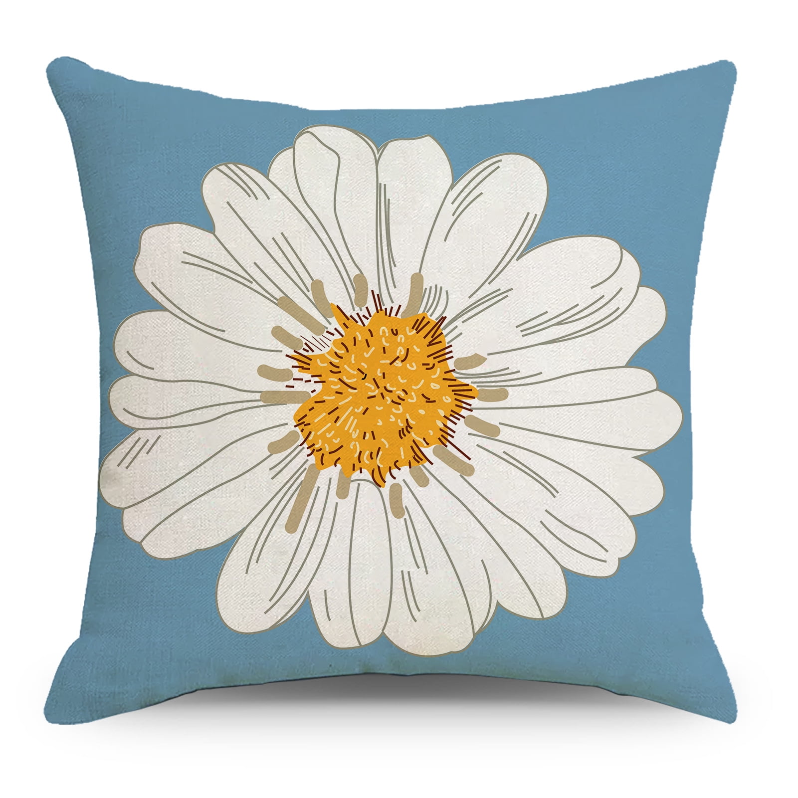 Haomacro Farmhouse Spring Summer Decor Daisy Floral Spring Pillows ...