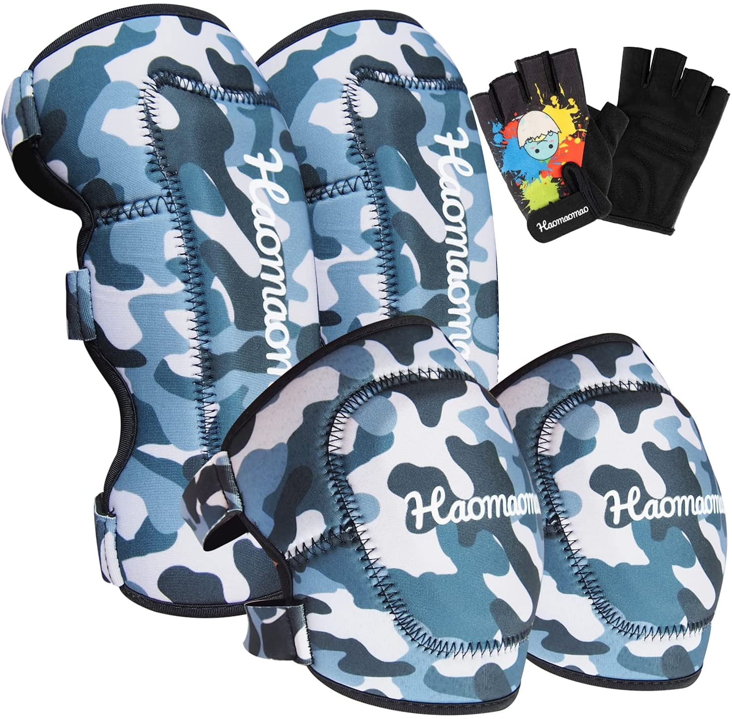 Haomaomao Kids/Youth Knee Pad Elbow Pads Wrist Guards Protective Gear ...