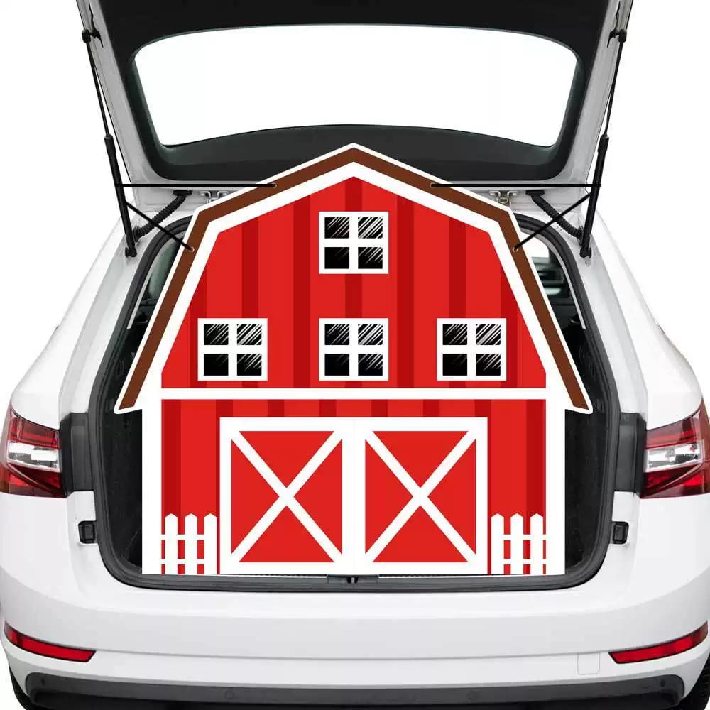 Haooryx Halloween Trunk Or Treat Ghost Decoration Backdrop, Halloween ...