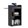 Haooyeah Mobile Podium with Storage & Slide-Out Tray, Rolling Lectern ...