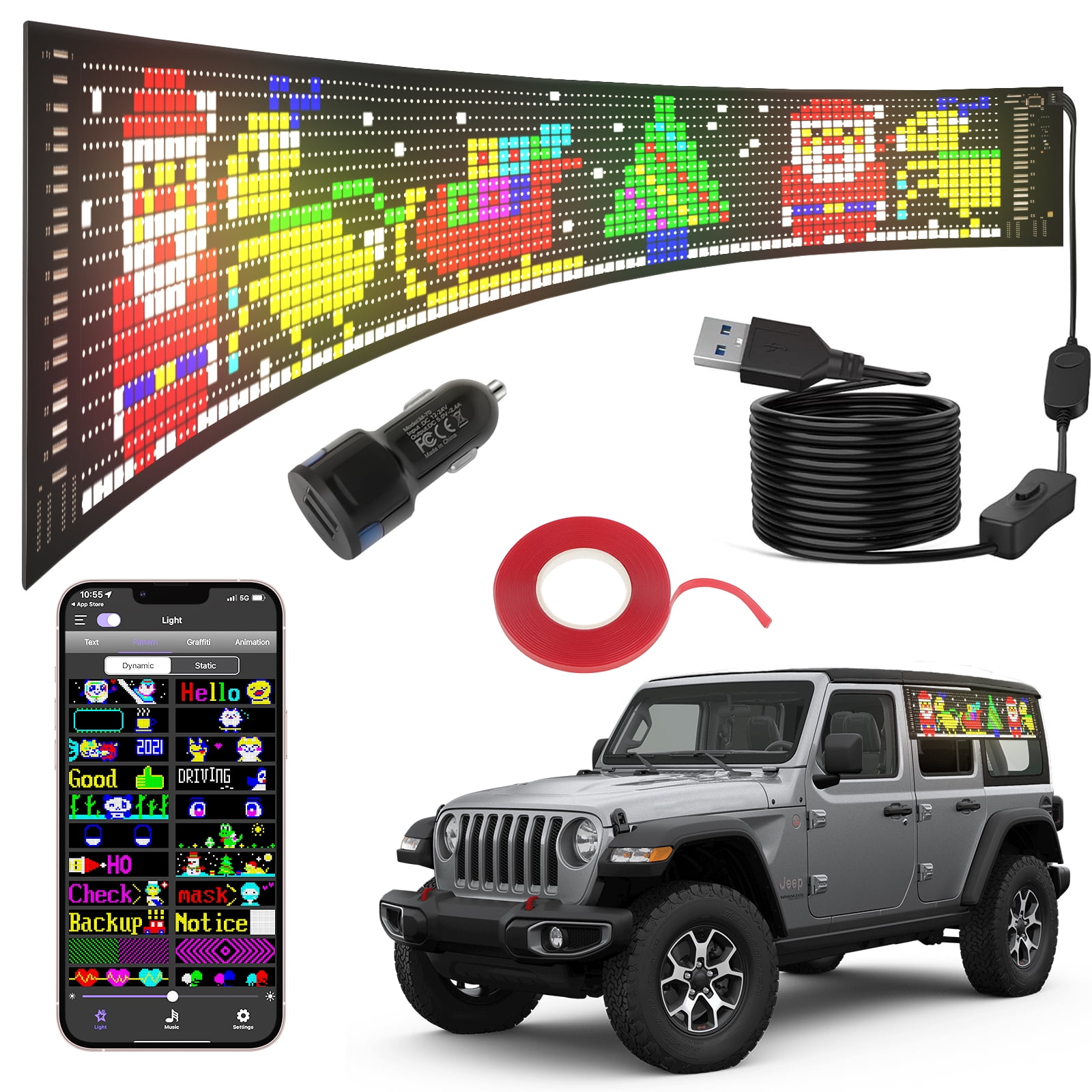 Haosegd Scrolling 𝐇𝐮𝐠𝐞 Bright Advertising 𝐋𝐄𝐃 𝐒𝐢𝐠𝐧𝐬,Flexible,USB 5V ...