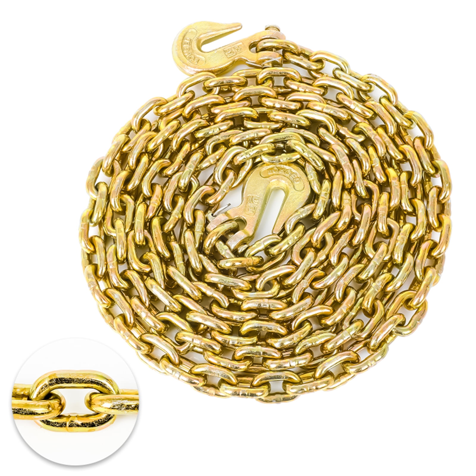 Haosegd Tow Chain 3/8"×10FT,G70 Binder Chain with Hooks 5400 lbs Safe ...
