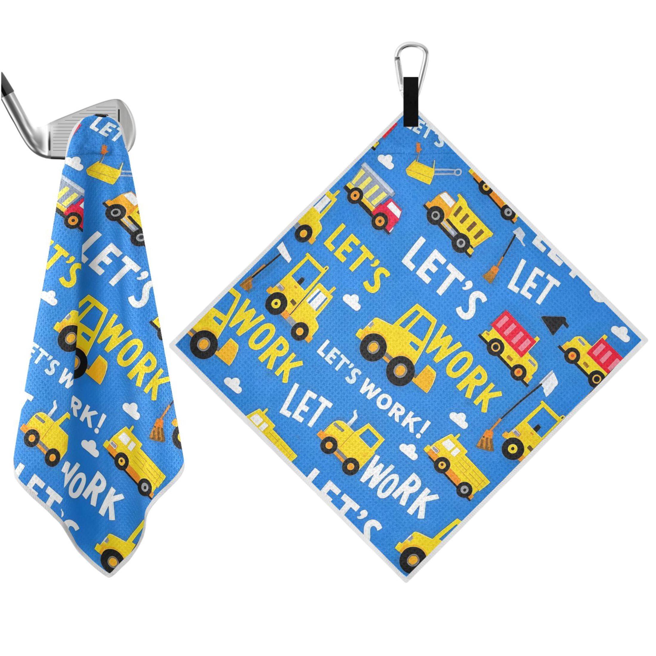 Haosy 2 Pack Magnetic Golf Towel Absorbent Microfiber Waffle Pattern ...