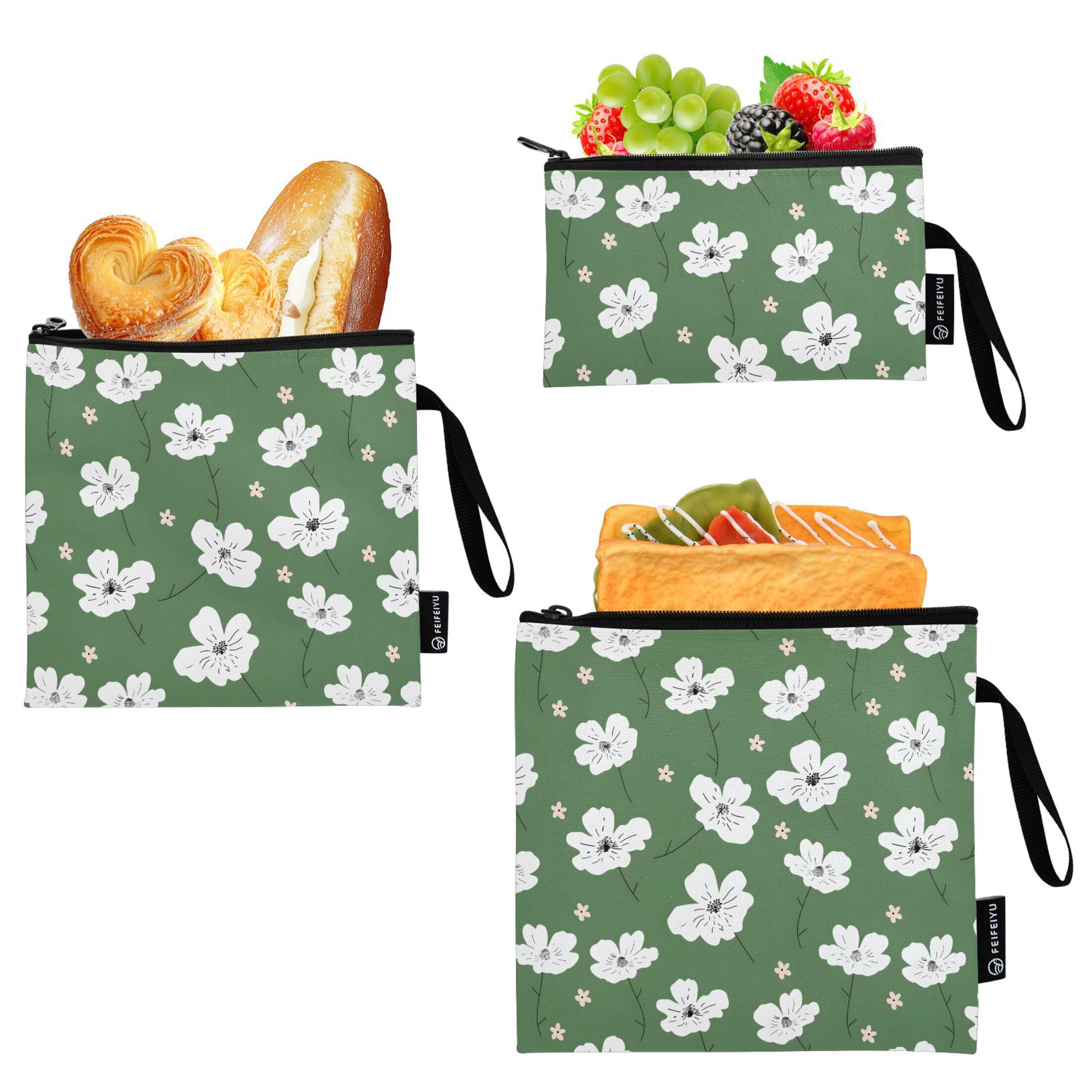 Haosy 3 Pack Reusable Ziploc Bags BPA Free Healthy Food Storage Bag ...