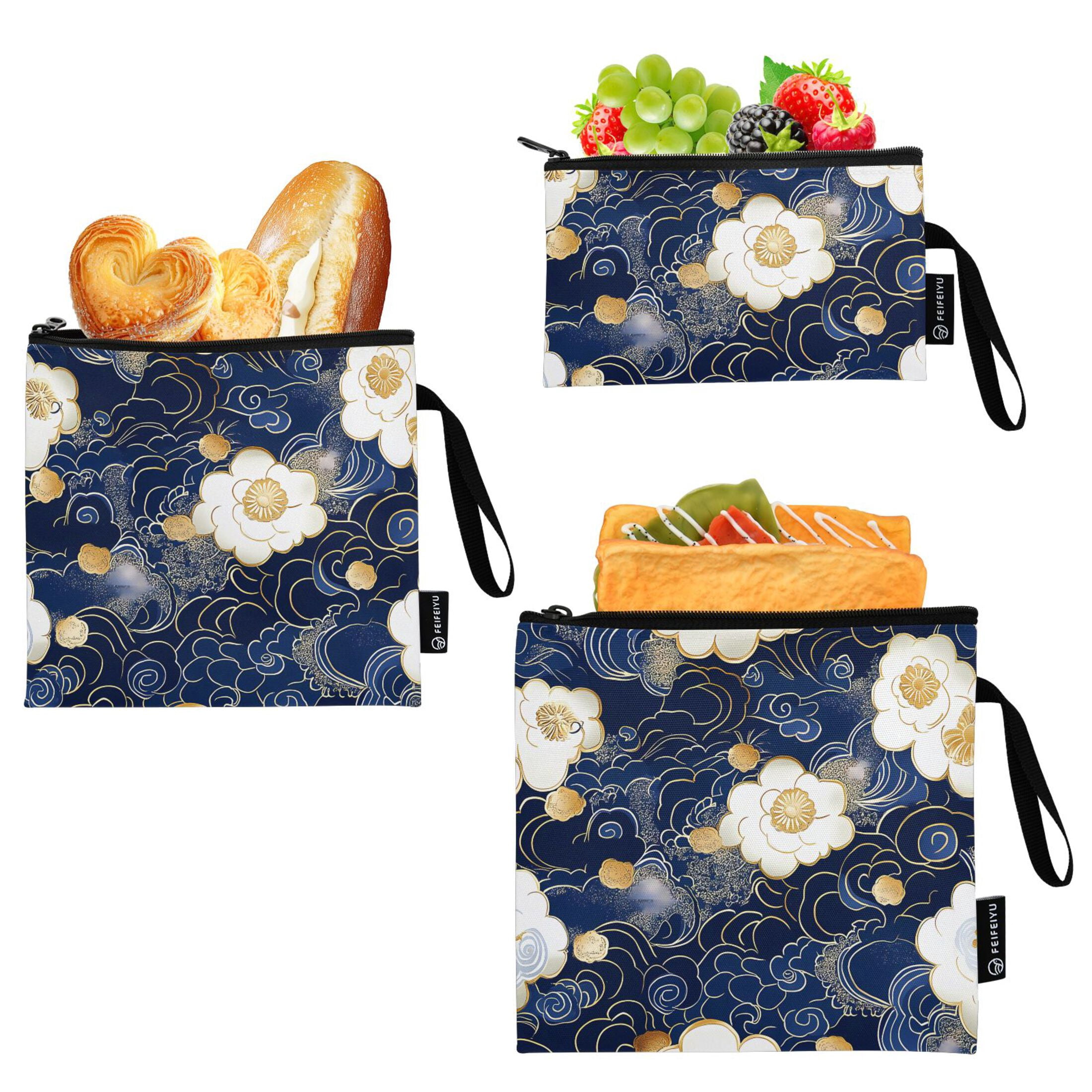 Haosy 3 Pack Reusable Ziploc Bags BPA Free Healthy Food Storage Bag ...