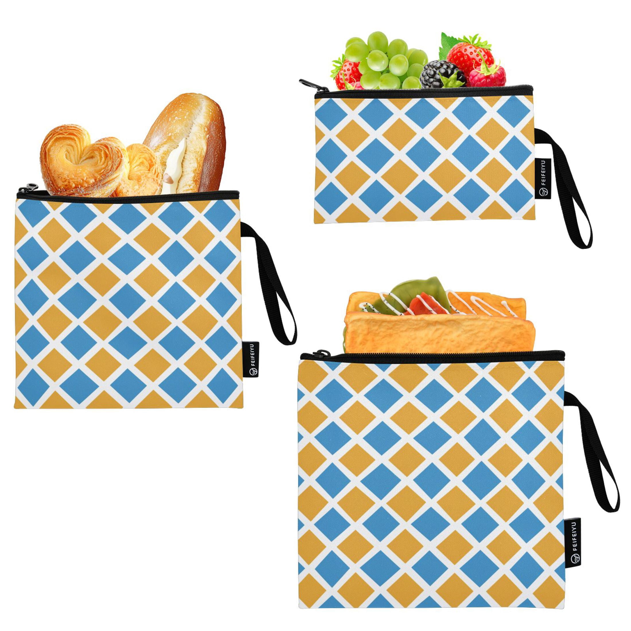 Haosy 3 Pack Reusable Ziploc Bags BPA Free Healthy Food Storage Bag ...