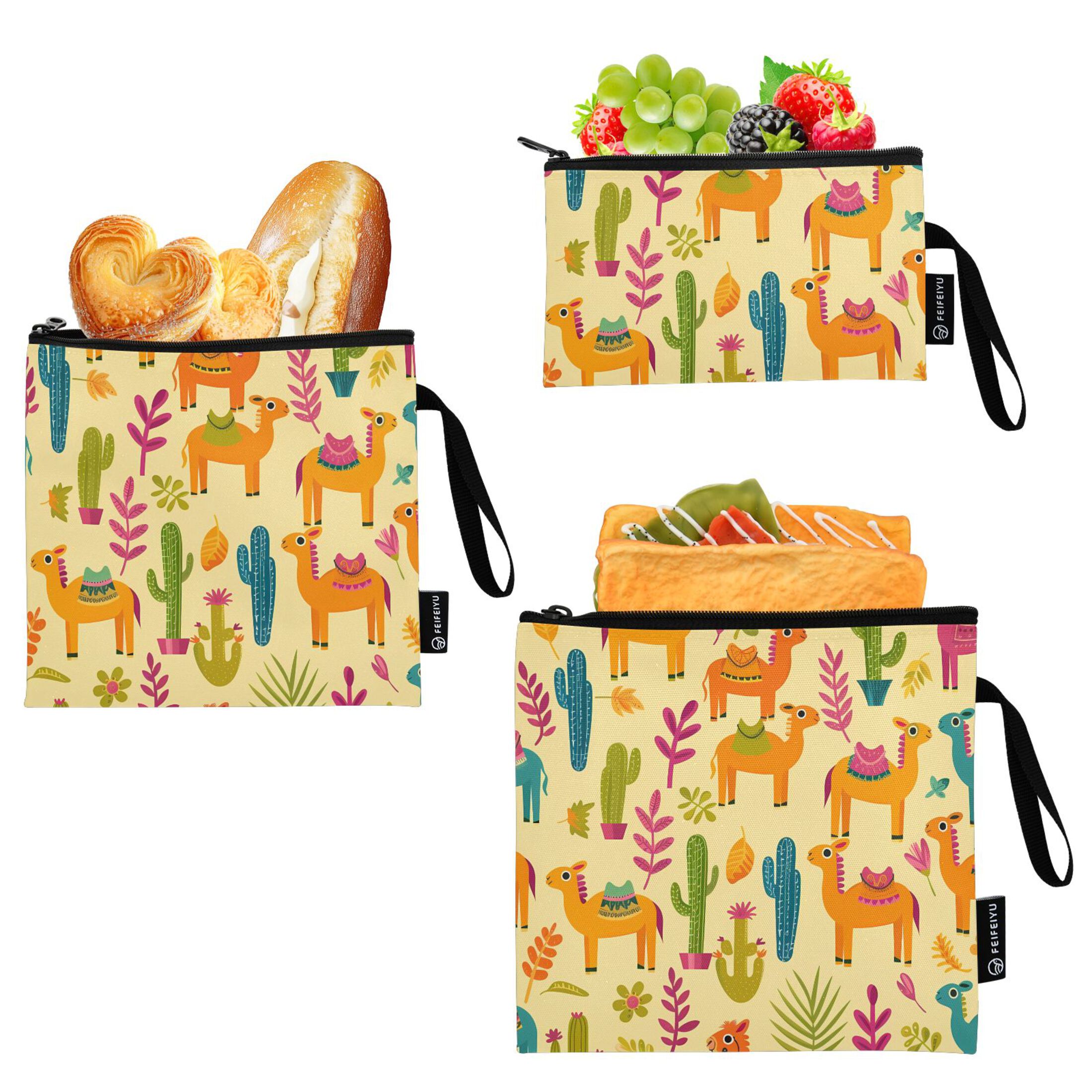 Haosy 3 Pack Reusable Ziploc Bags BPA Free Healthy Food Storage Bag ...