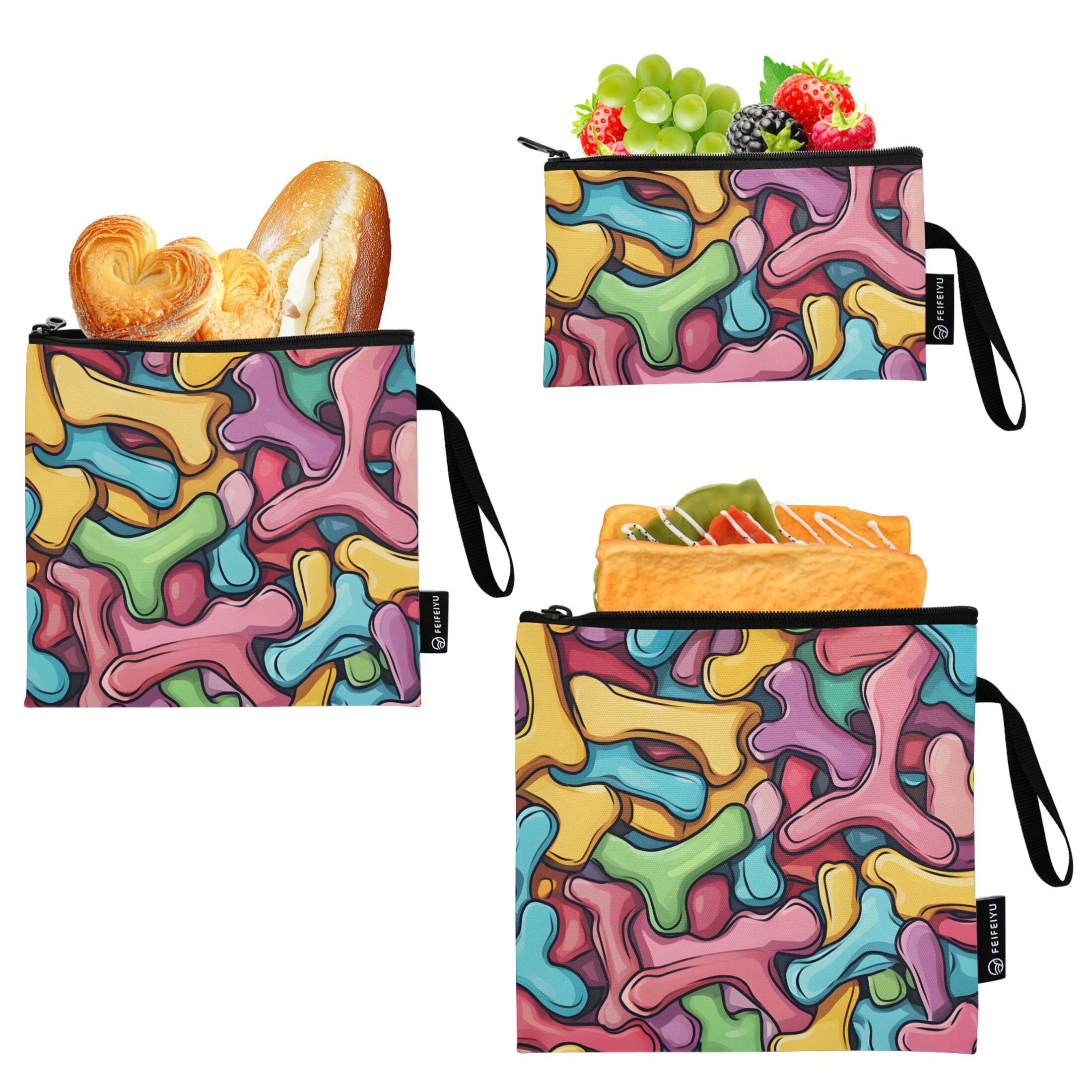 Haosy 3 Pack Reusable Ziploc Bags BPA Free Healthy Food Storage Bag ...