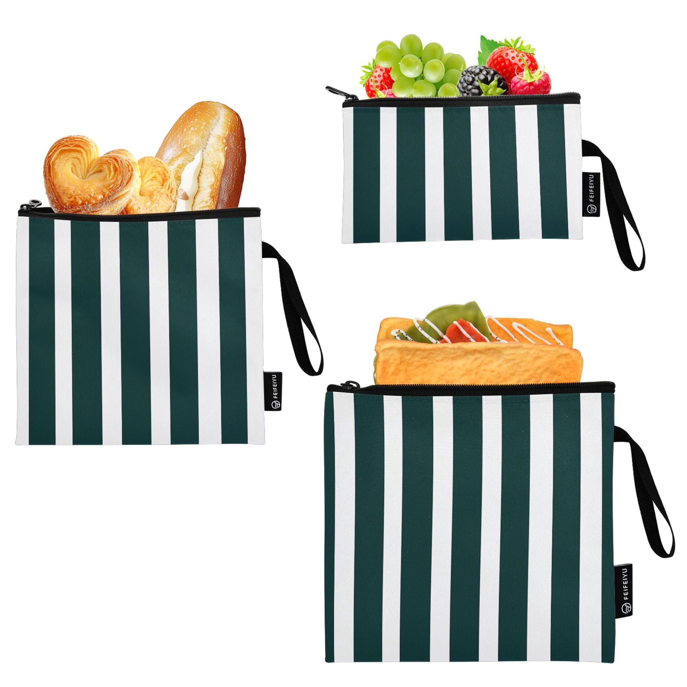 Haosy 3 Pack Reusable Ziploc Bags BPA Free Healthy Food Storage Bag ...