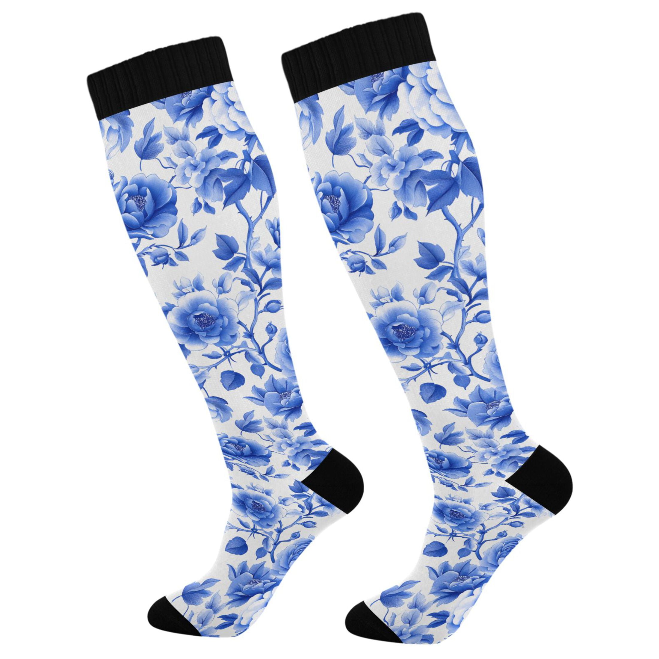 Haosy Compression Socks for Men Women Knee High Running Socks for Nurse ...