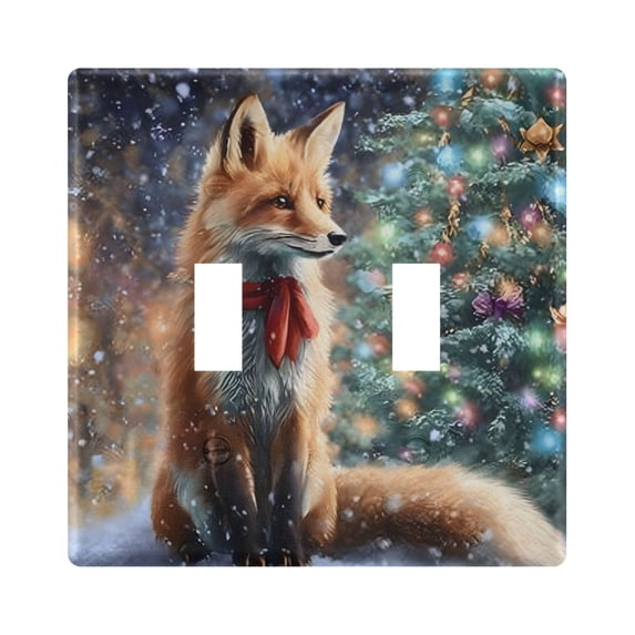 Haosy Light Switch Cover Plate 2 Gang Electrical Outlet Covers ...