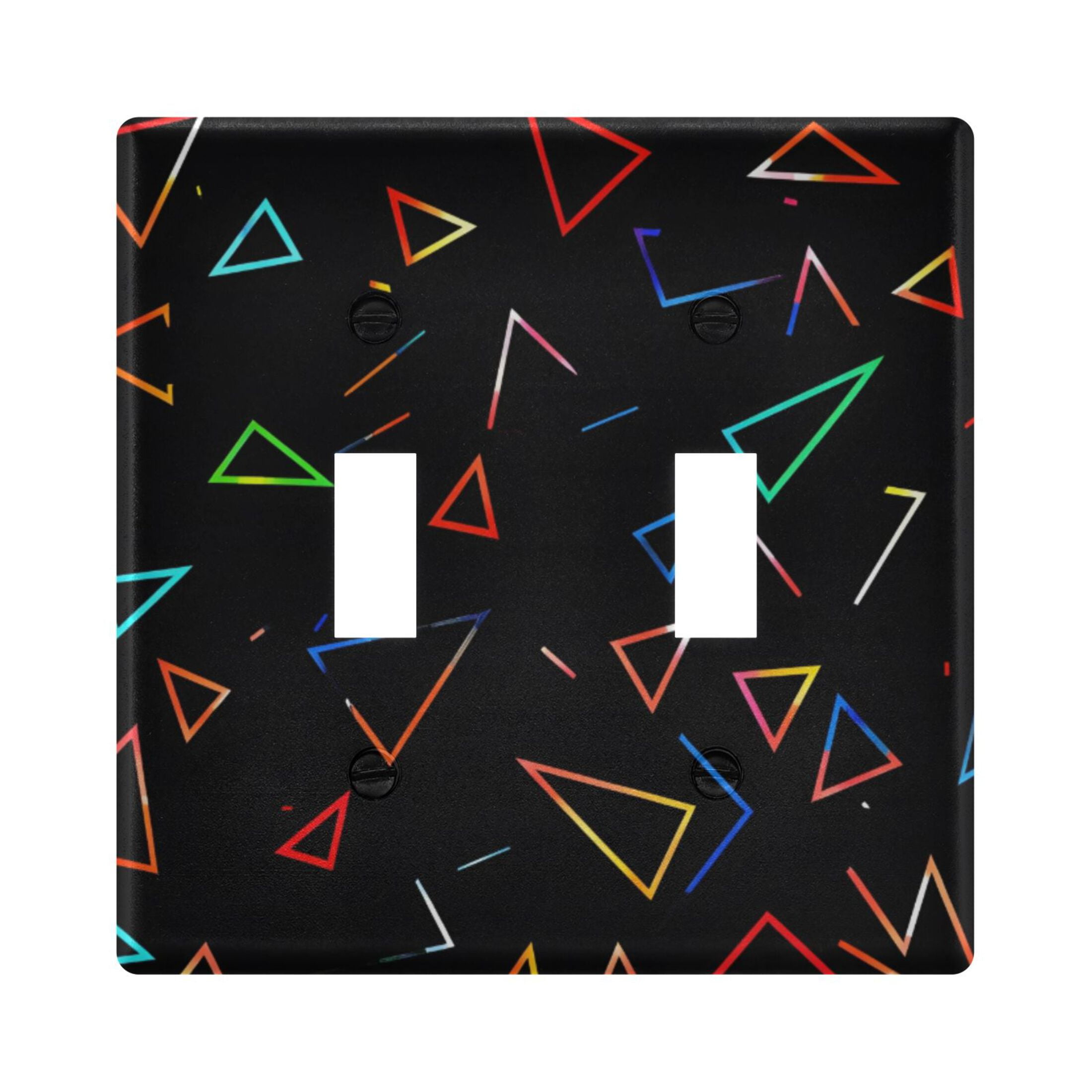 Haosy Light Switch Cover Plate 2 Gang Electrical Outlet Covers Color ...