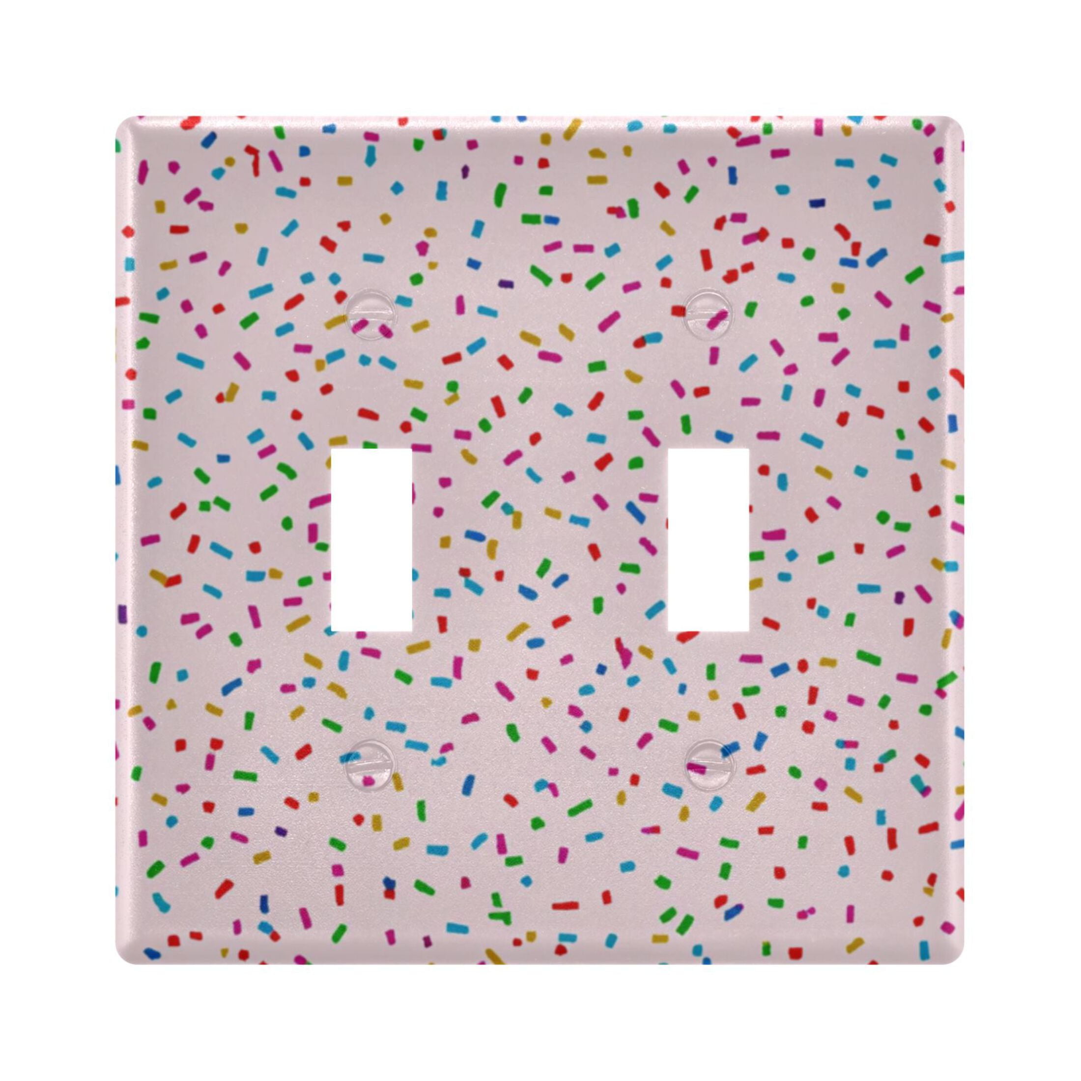 Haosy Light Switch Cover Plate 2 Gang Electrical Outlet Covers Colorful ...