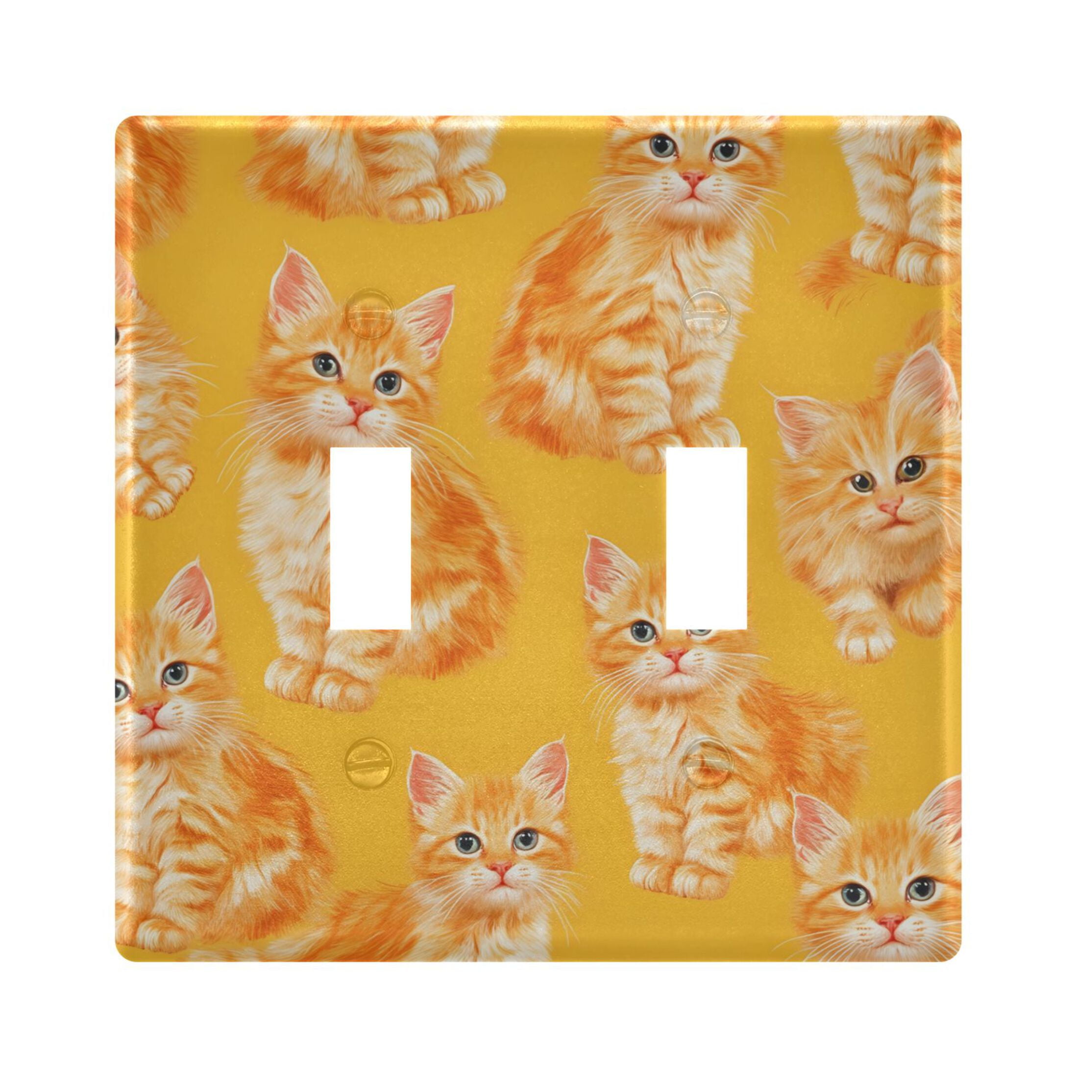 Haosy Light Switch Cover Plate 2 Gang Electrical Outlet Covers Cute ...