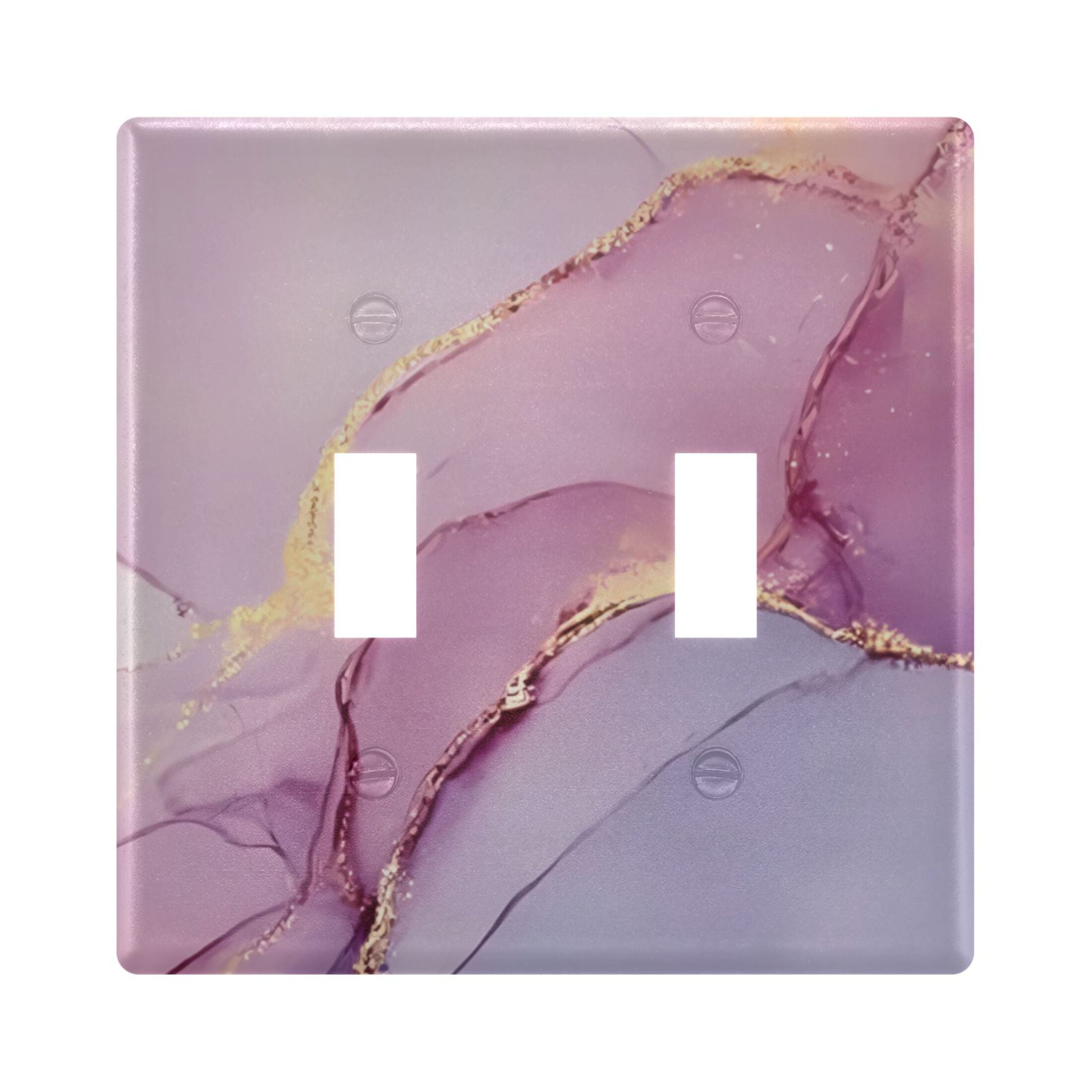 Haosy Light Switch Cover Plate 2 Gang Electrical Outlet Covers Pink ...