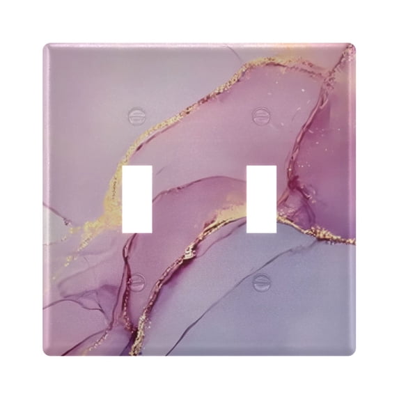 Haosy Light Switch Cover Plate 2 Gang Electrical Outlet Covers Pink ...