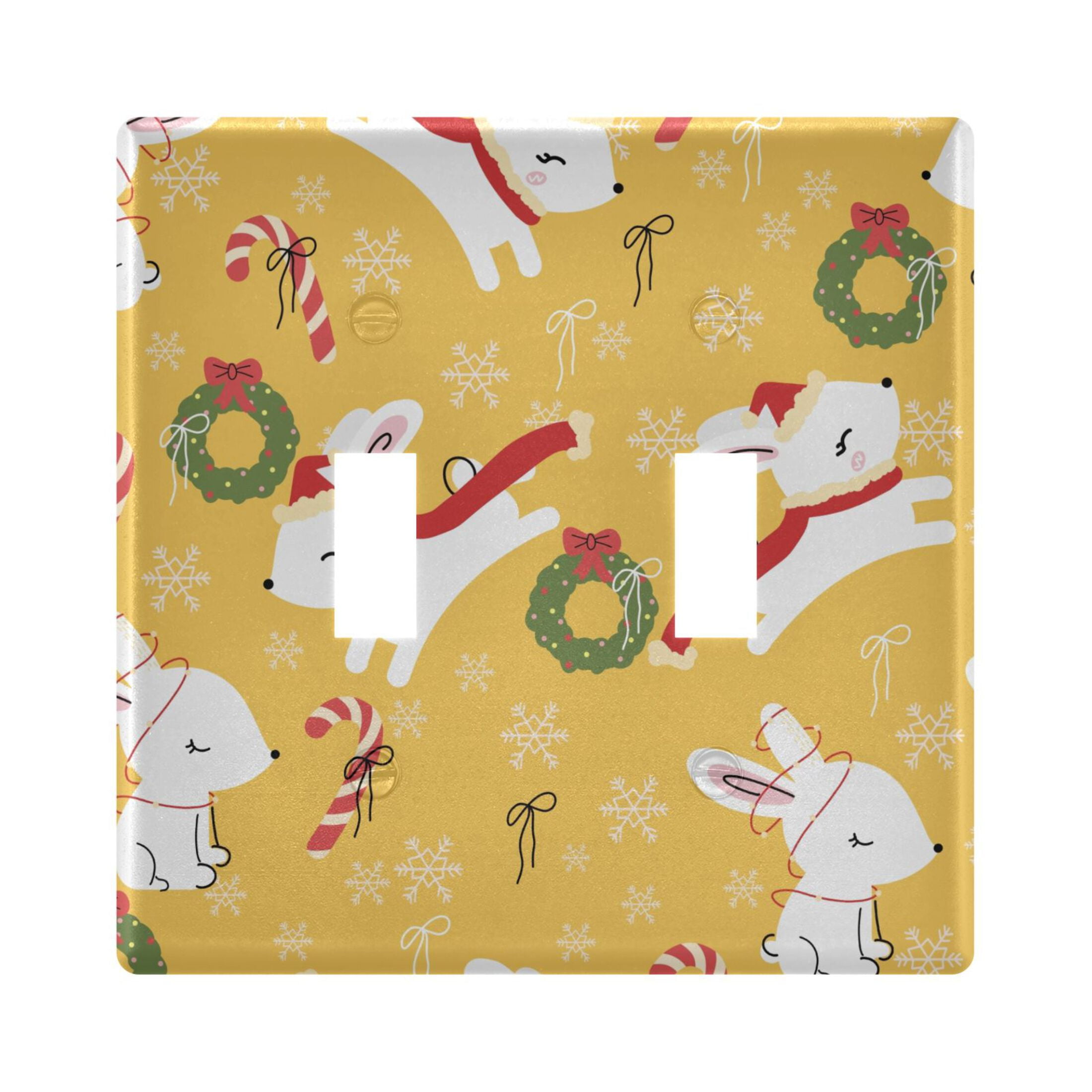 Haosy Light Switch Cover Plate 2 Gang Electrical Outlet Covers Rabbbit ...