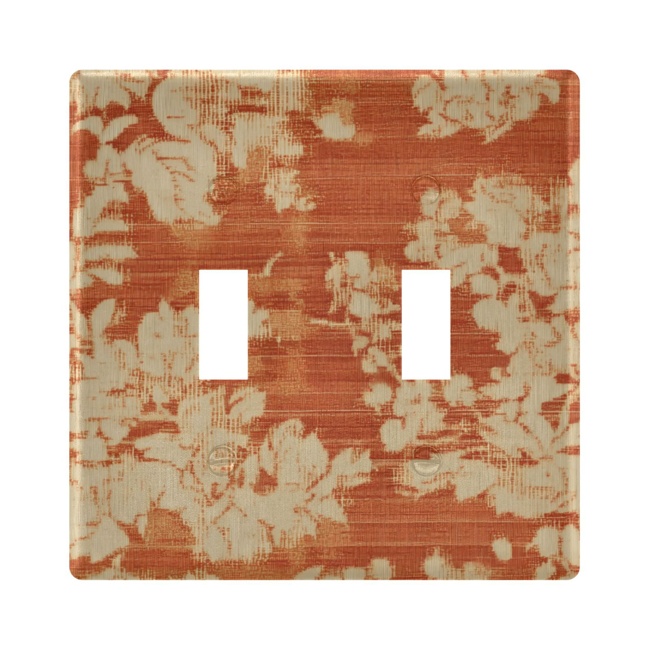 Haosy Light Switch Cover Plate 2 Gang Electrical Outlet Covers Vintage ...