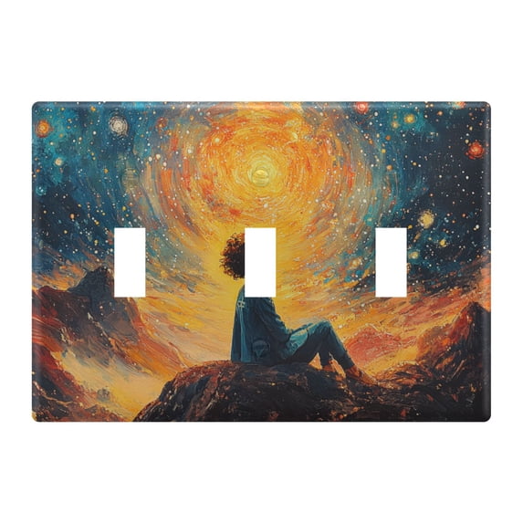 Haosy Light Switch Cover Plate 3 Gang Electrical Outlet Covers Child ...