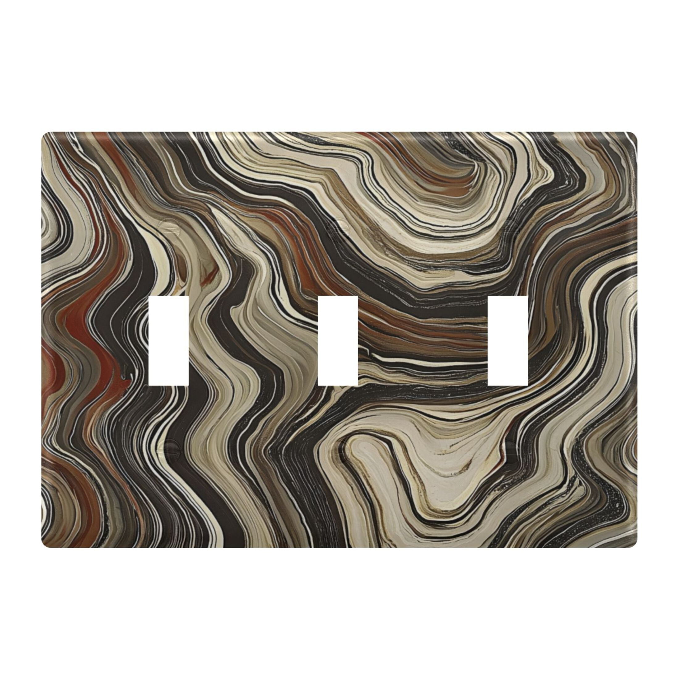 Haosy Light Switch Cover Plate 3 Gang Electrical Outlet Covers Earth ...