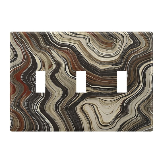 Haosy Light Switch Cover Plate 3 Gang Electrical Outlet Covers Earth ...