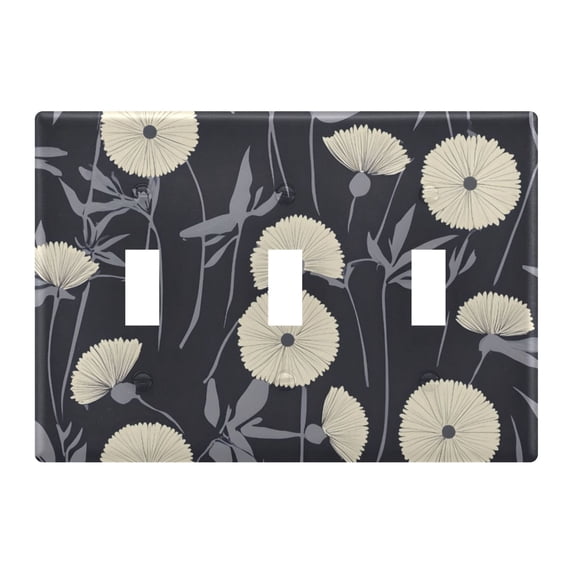 Haosy Light Switch Cover Plate 3 Gang Electrical Outlet Covers Elegant ...