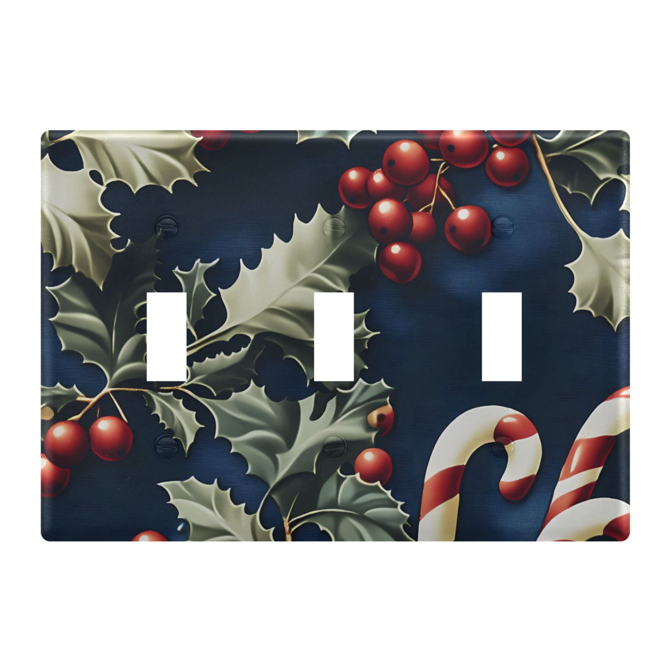 Haosy Light Switch Cover Plate 3 Gang Electrical Outlet Covers Holly ...