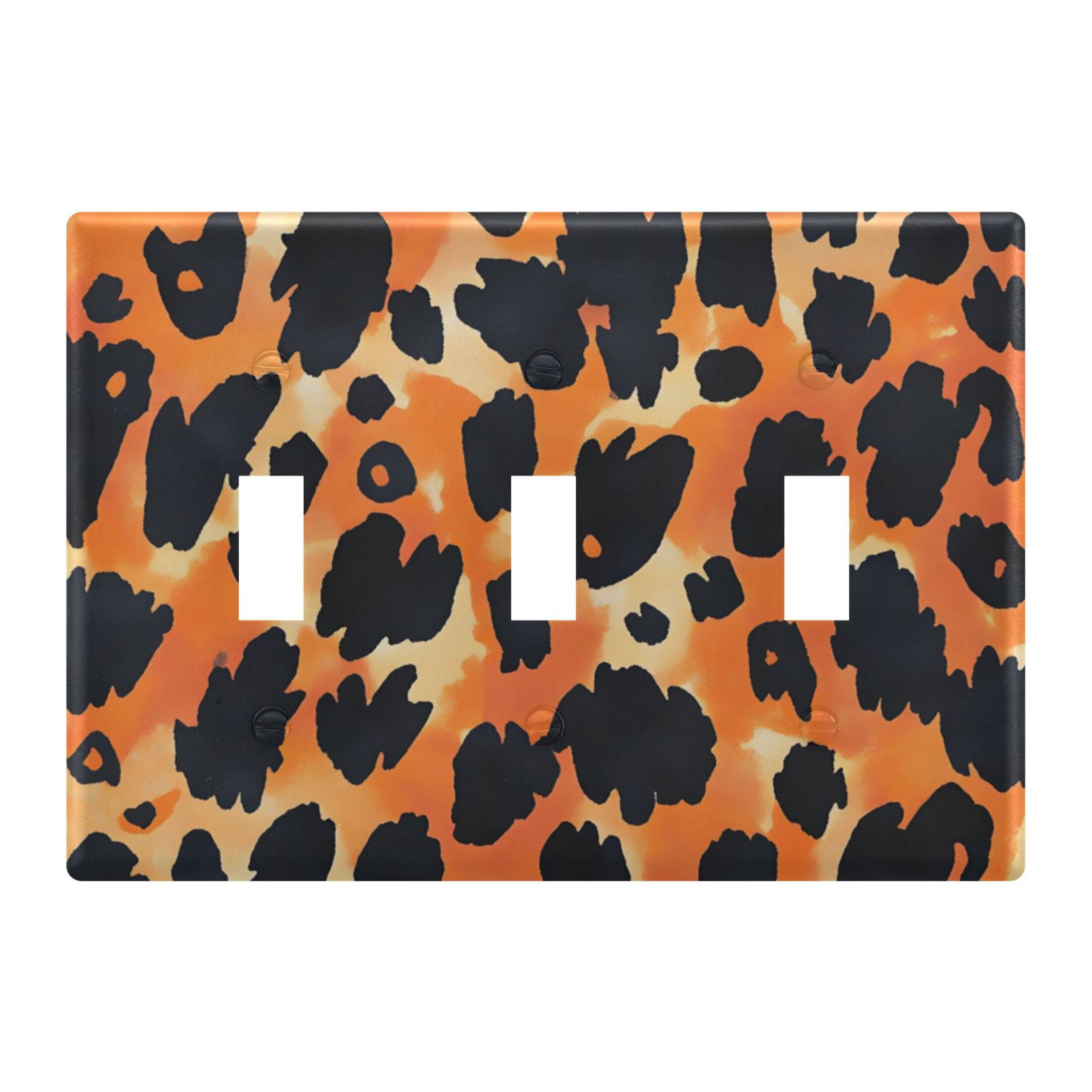 Haosy Light Switch Cover Plate 3 Gang Electrical Outlet Covers Orange ...