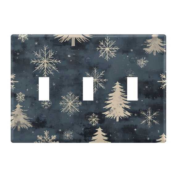 Haosy Light Switch Cover Plate 3 Gang Electrical Outlet Covers Pine ...