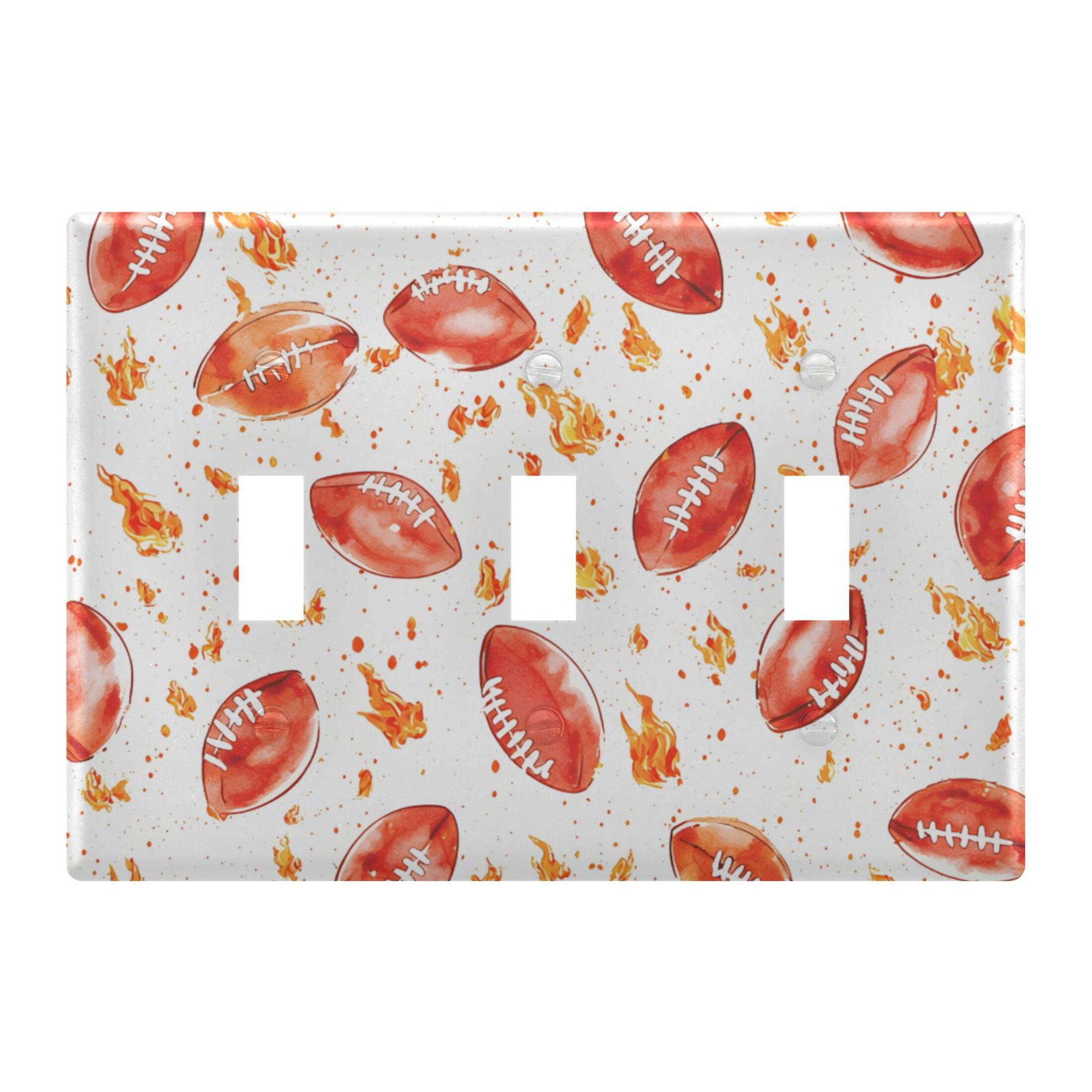 Haosy Light Switch Cover Plate 3 Gang Electrical Outlet Covers Rugby ...