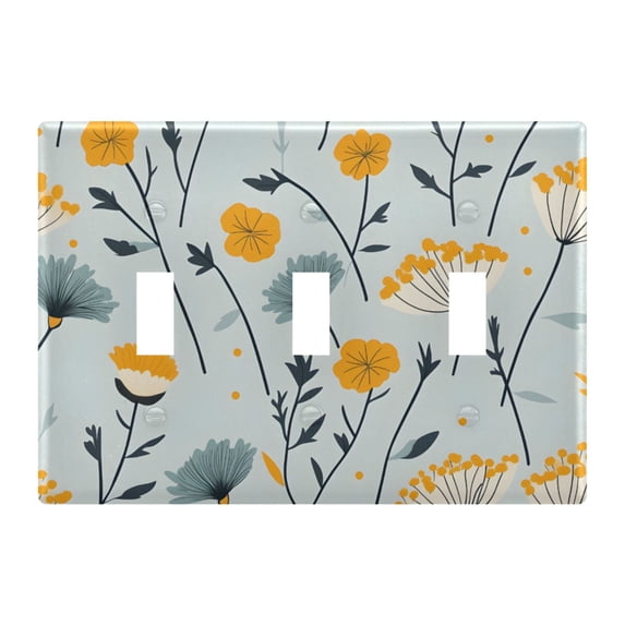 Haosy Light Switch Cover Plate 3 Gang Electrical Outlet Covers ...
