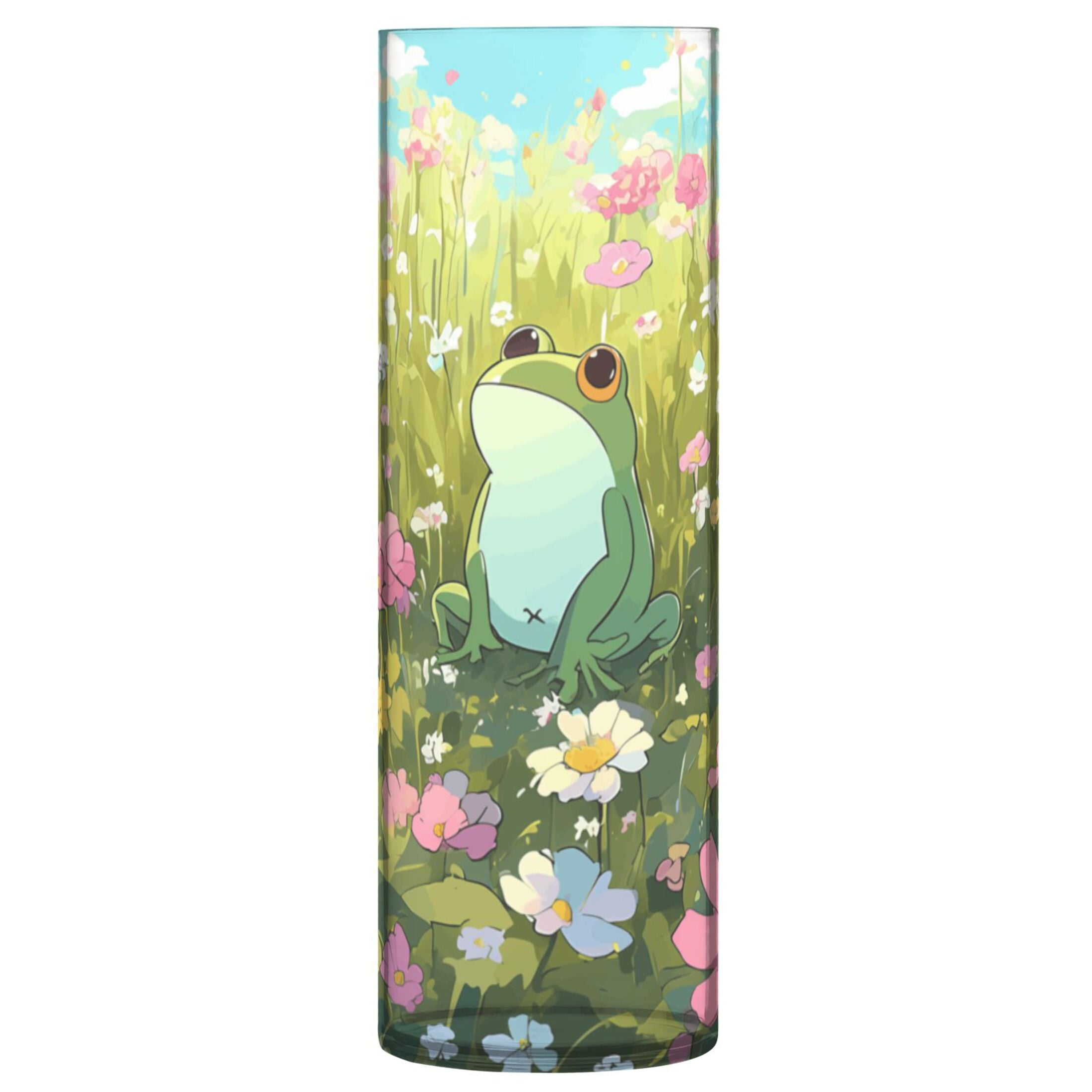 Haosy Plastic Flower Vase 11.8 inch Tall Clear Cylindrical Vases for ...