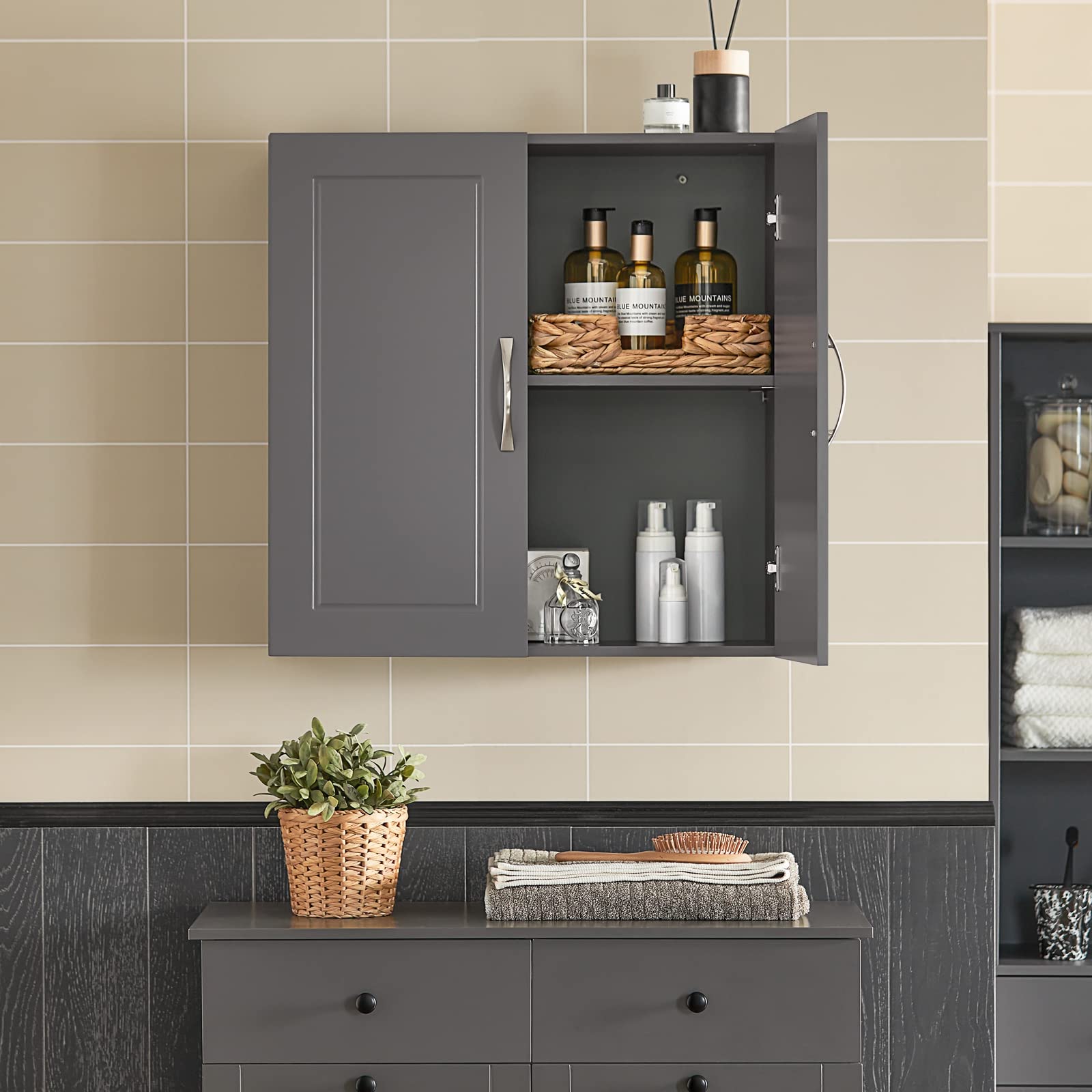 Haotian Wall Cabinet Laundry Room, Medicine Cabinet for Bathroom ...