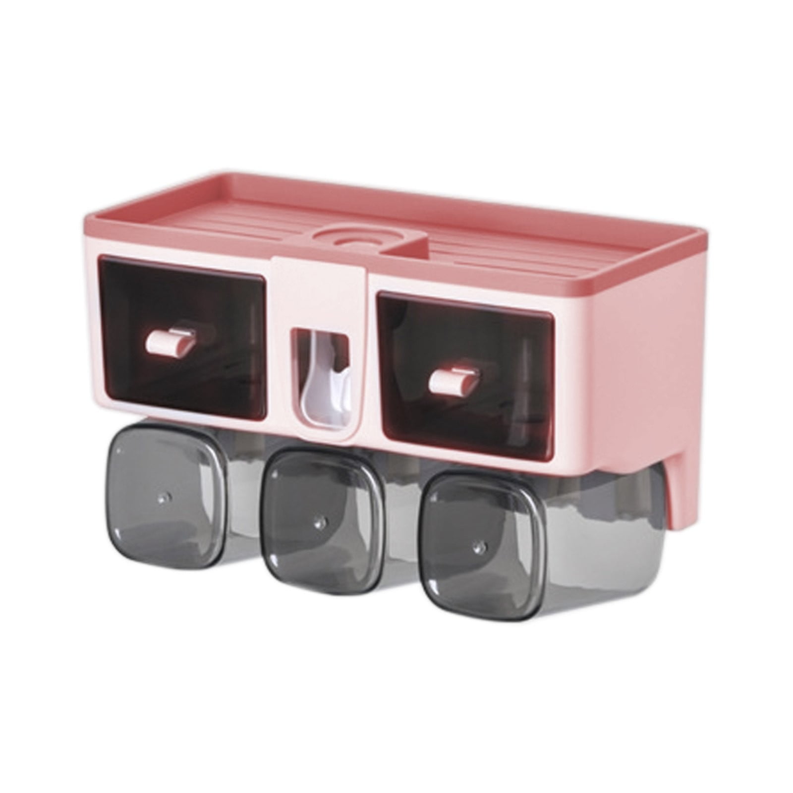 Haotrend Wall-Mounted Toothbrush Cup Holder Toothbrush Organizer ...