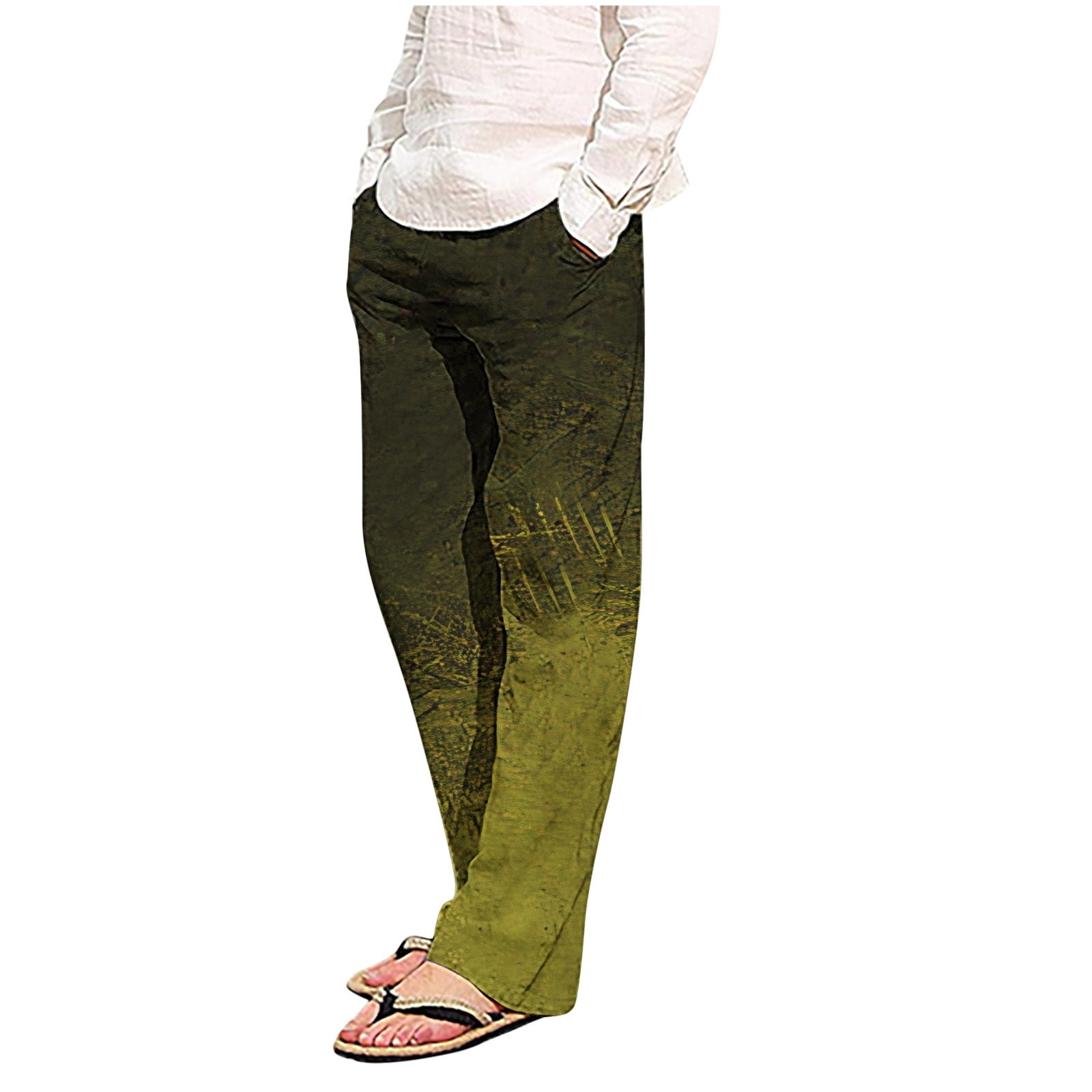 Haoxianjian Flowy Pant Wide Leg Sweatpants Fashion Men'S Casual Plaid ...