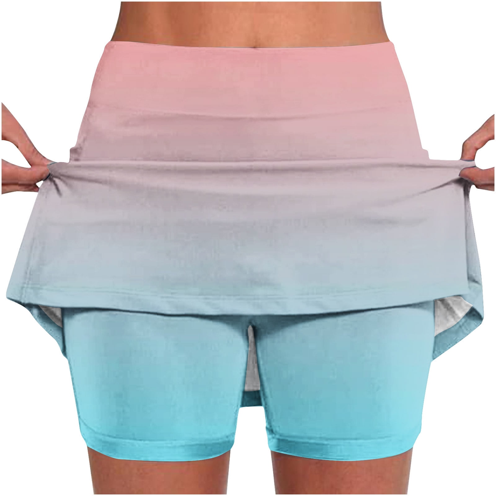 Haoxianjian Plus Size Women Tennis Skirt with Shorts Underneath Golf ...