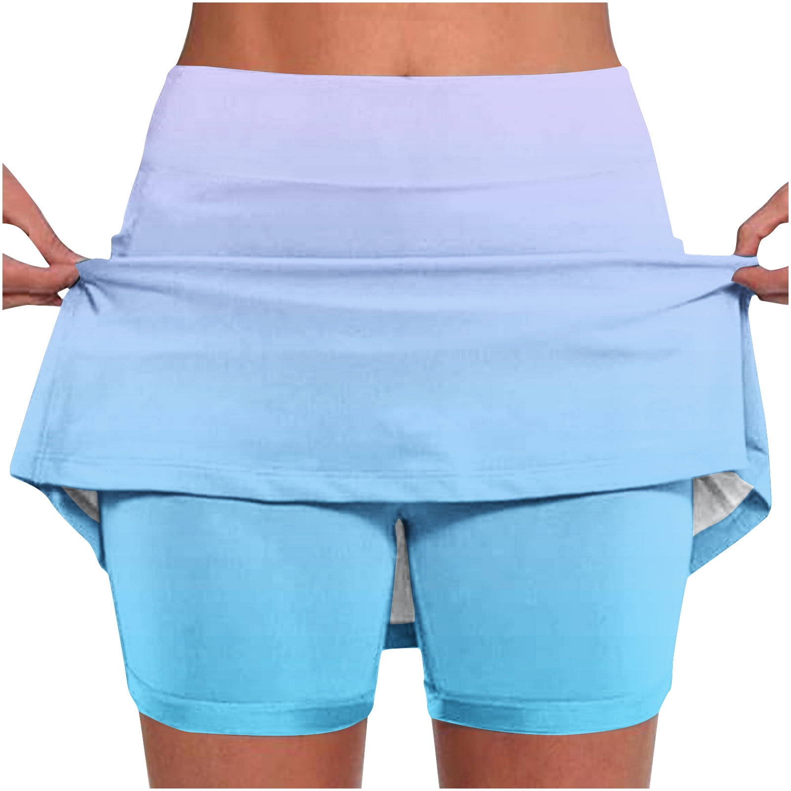 Haoxianjian Plus Size Women Tennis Skirt with Shorts Underneath Golf ...