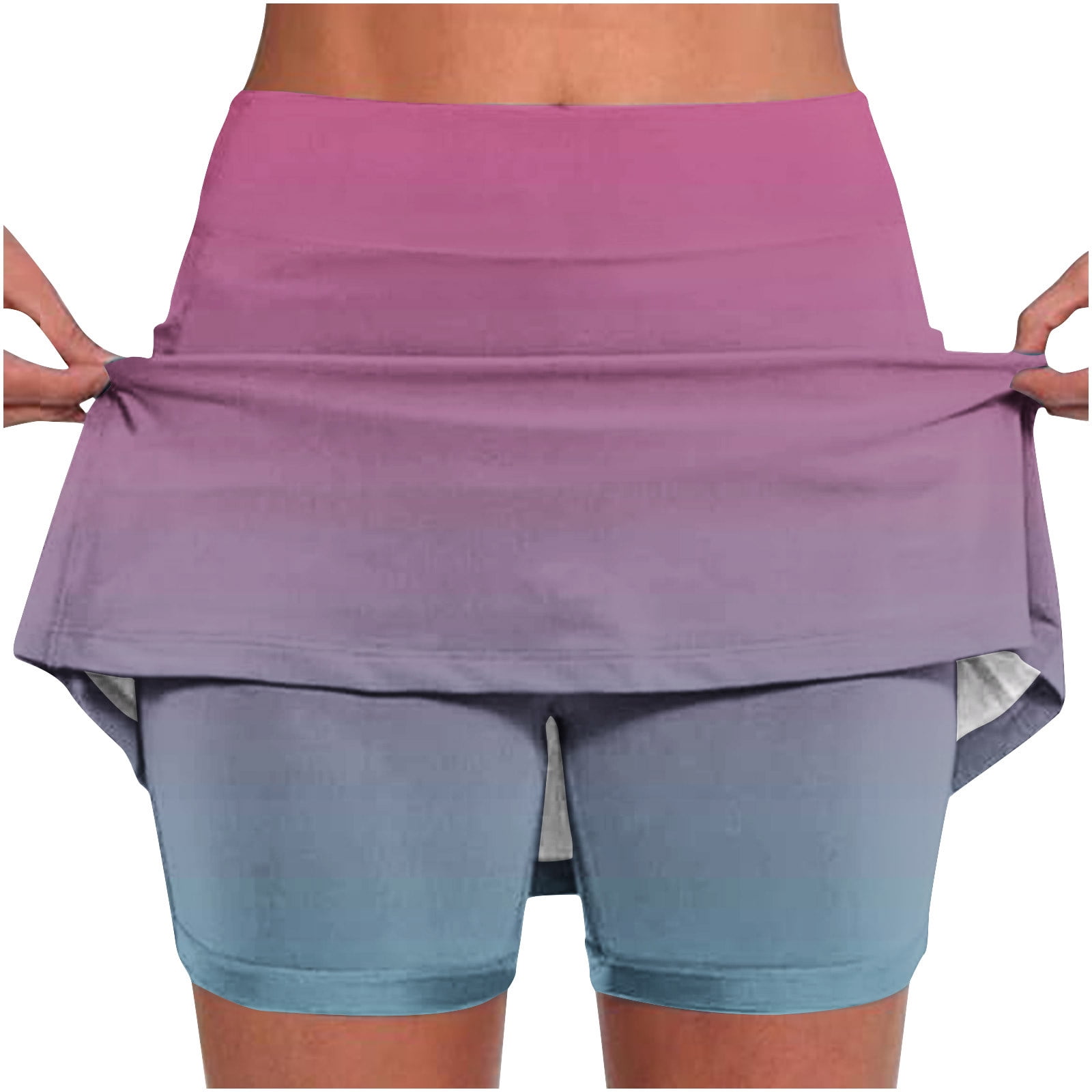 Haoxianjian Plus Size Women Tennis Skirt with Shorts Underneath Golf ...