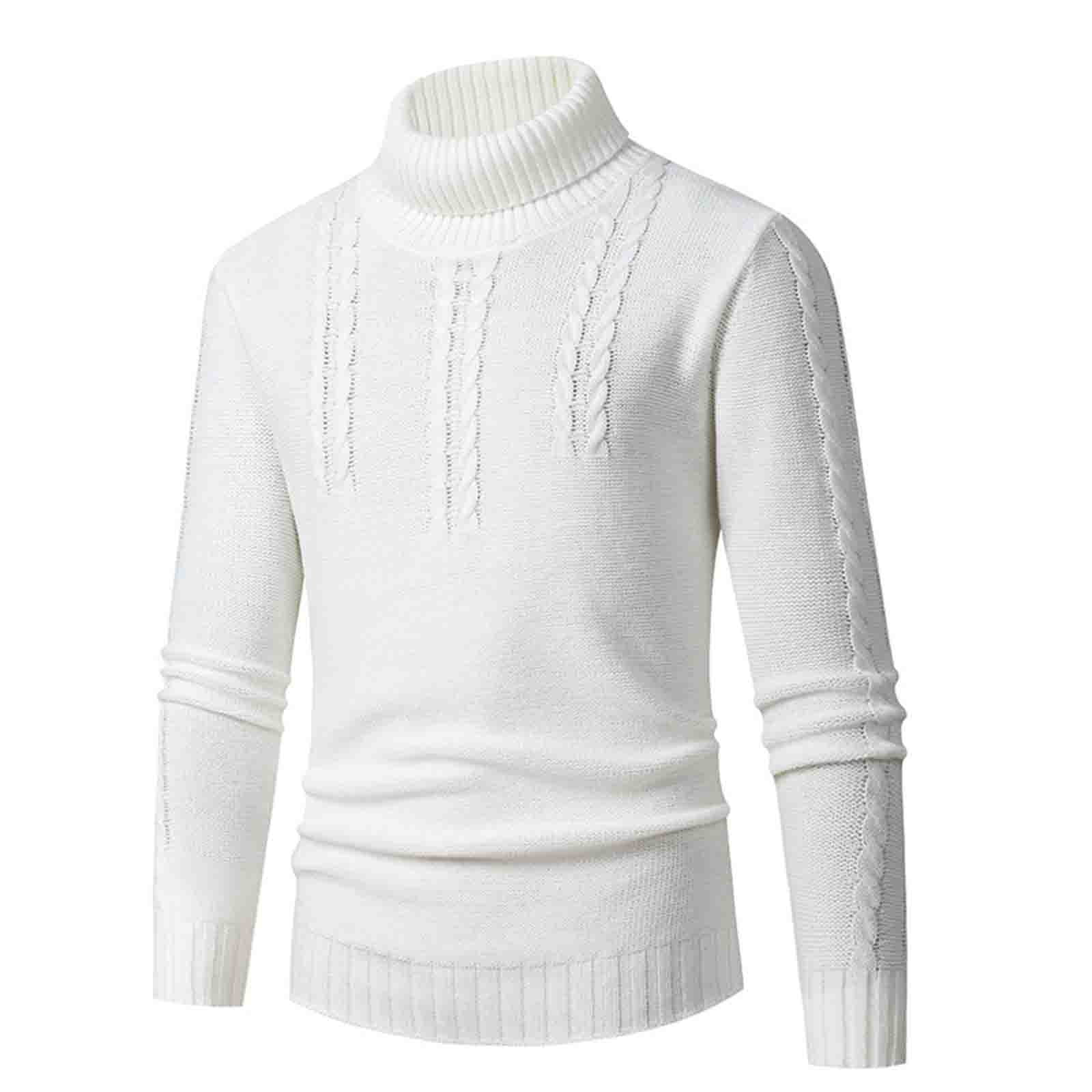 Haoxianjian White Sweater Crochet Sweater Man New Pattern High Collar ...