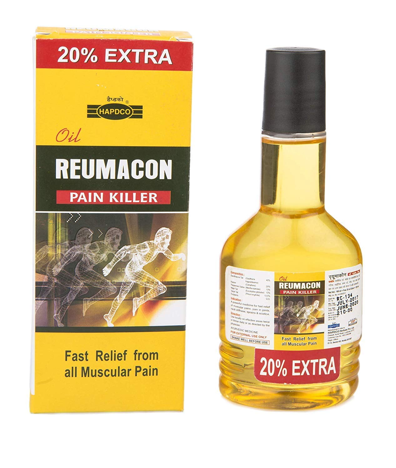 Hapdco Rheumatone Pain Killer Oil Relaxes Muscles And Fast Relief 120 ...