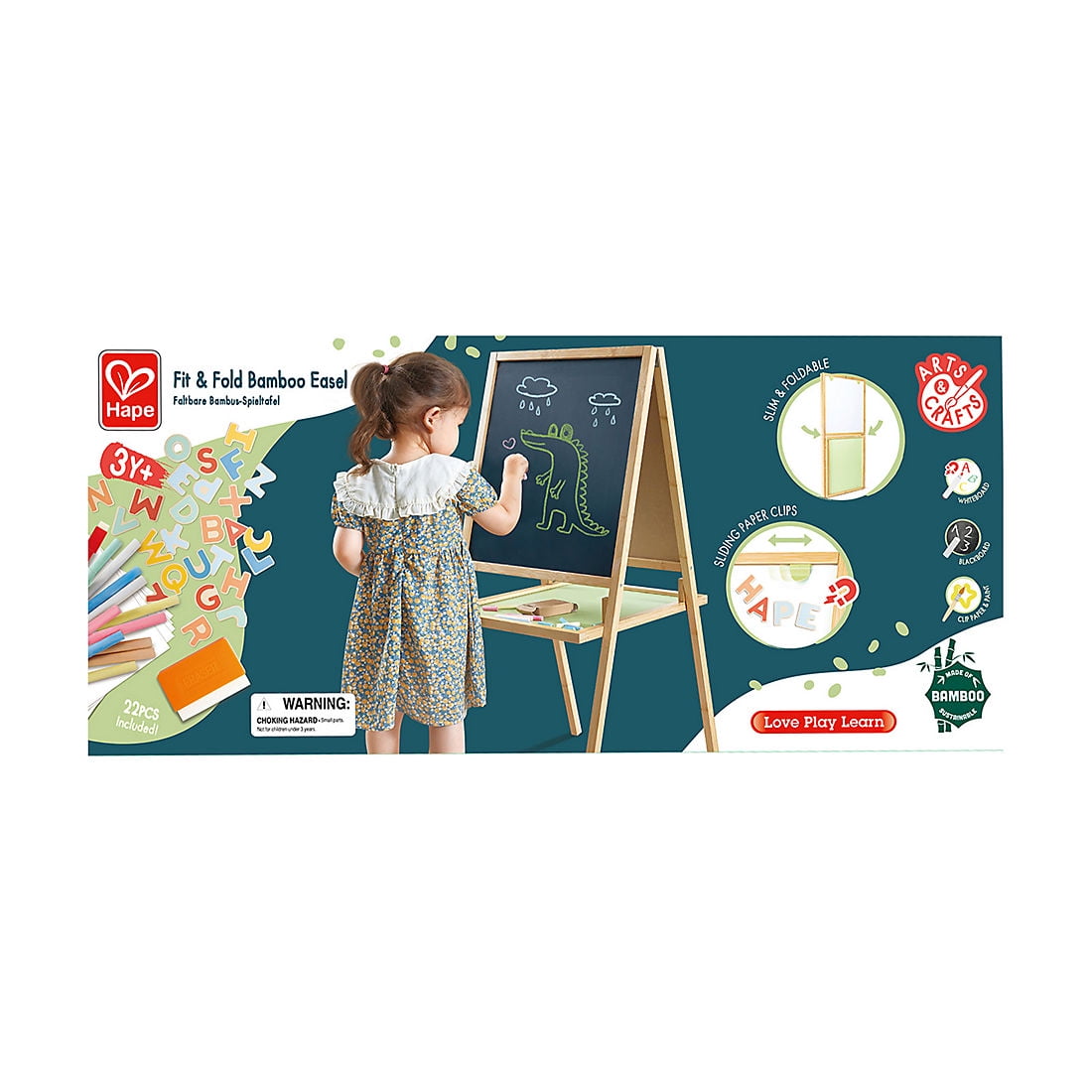 Easel Hape All-In-One Double-Sided Bamboo - Walmart.com