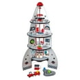 Hape Wooden Four-Stage Rocket Ship Playset, Space Station for Kids Fun ...